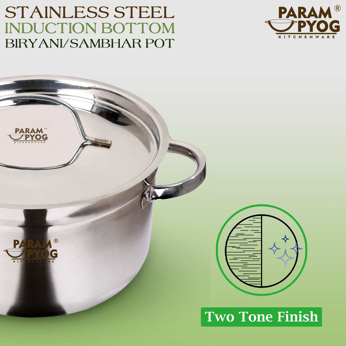 Best Stainless Steel Biryani/Sambar/Sauce Pot with Lid – Param Upyog