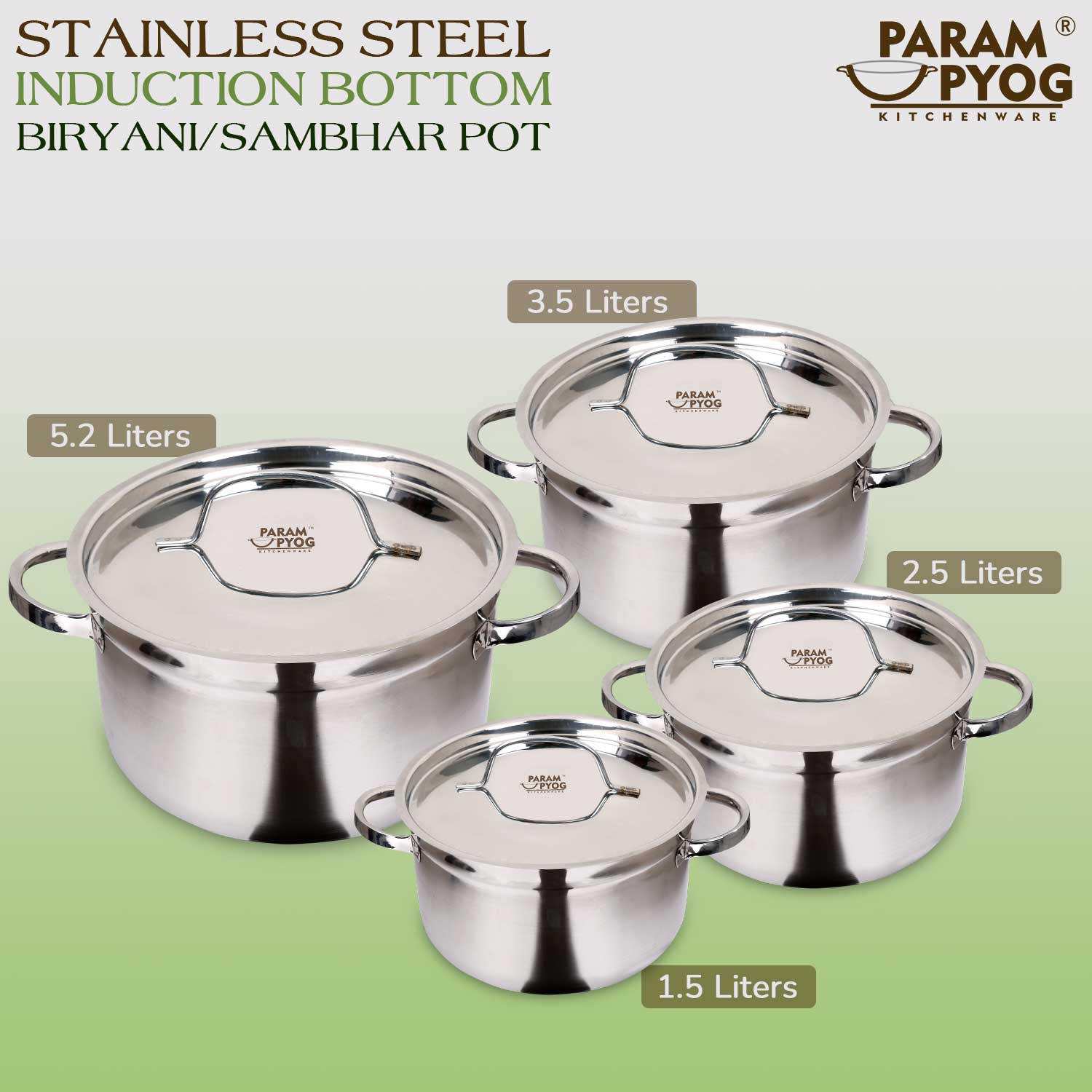 Stainless Steel Biryani/Sambar pot – Param Upyog